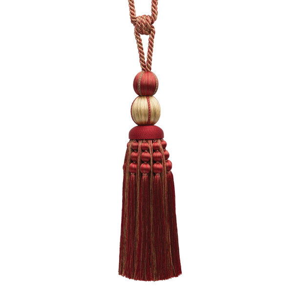 ROMAUNT TASSEL TIEBACK - ROSSETTI CRIMSON - Samuel and Sons
